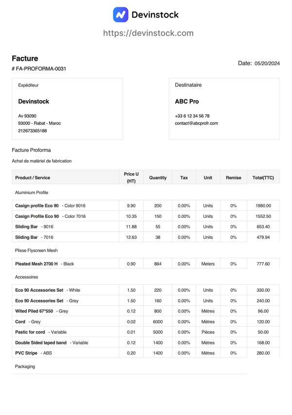 Tous ce qu'il faut savoir sur une facture proforma